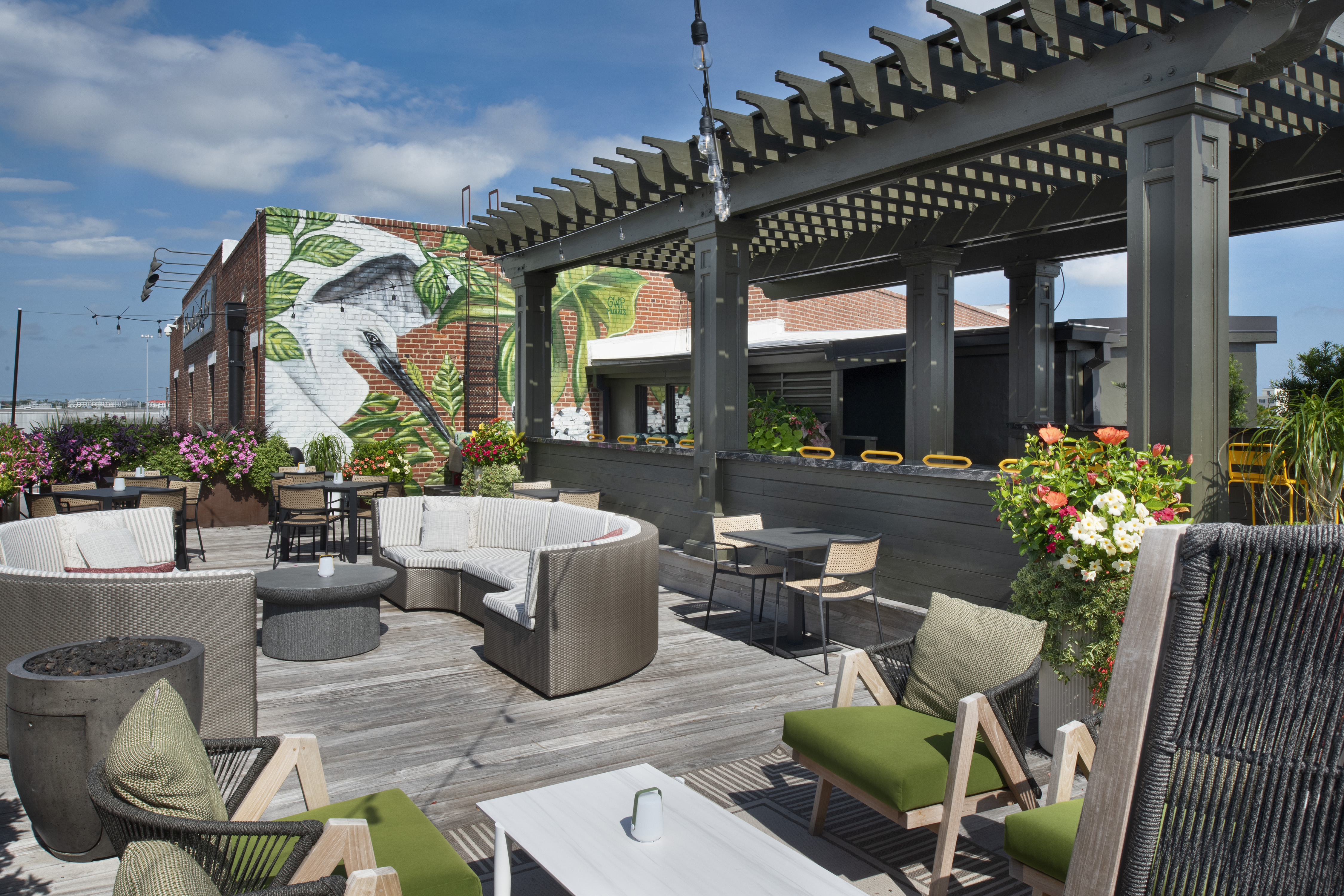 Sunset Cocktail Hour at the Rooftop Garden at The Ansonborough ...