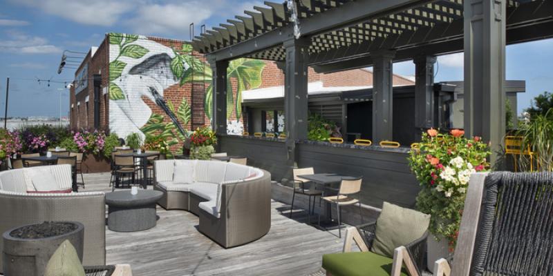 Sunset Cocktail Hour at the Rooftop Garden at The Ansonborough ...